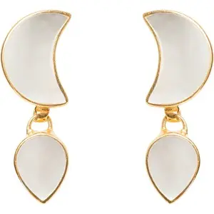 FREYA ROSE Petite Moon Earrings - Gold