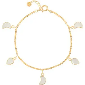 FREYA ROSE Petite Moon Charm Bracelet - Gold