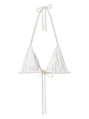 Miu Miu Triangle Bikini Top - White