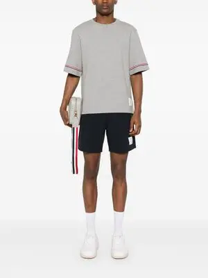 Thom Browne Rwb-stripe Cotton T-shirt - Grey