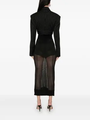JEAN PAUL GAULTIER Pinstriped Cropped Blazer