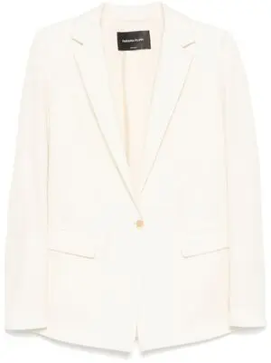 Fabiana Filippi Slub-texture Blazer - White