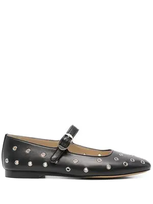 Le Monde Beryl Eyelet-studded Ballet Flats