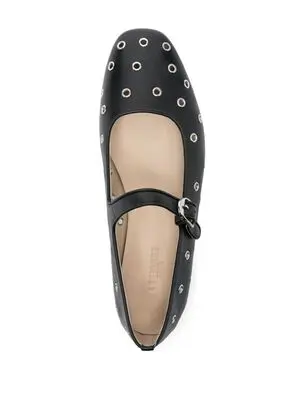 Le Monde Beryl Eyelet-studded Ballet Flats