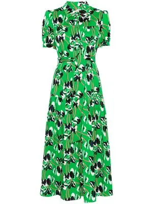Diane Von Furstenberg Jonah Midi Dress - Green
