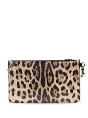 Dolce & Gabbana Leopard-print Clutch - Neutrals
