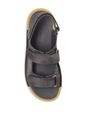Dolce & Gabbana Touch-strap Leather Sandals - Grey