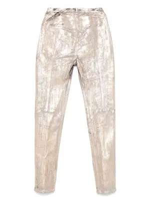 Rick Owens Cracked-effect Trousers