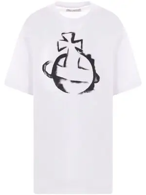 VIVIENNE WESTWOOD Stencil Orb Organic Cotton T-shirt - White