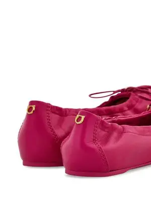 FERRAGAMO Elasticated Ballerinas - Red