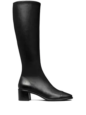 Tory Burch Leather Knee High Boots - 006 - Perfect Black