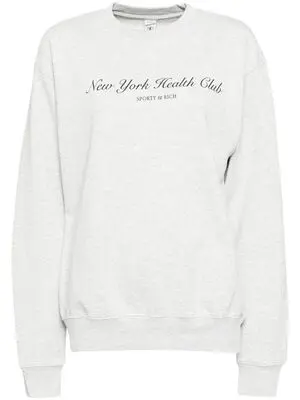 SPORTY & RICH Ny Health Club Sweater - Grey