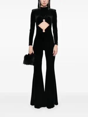 NISSA Cut-out Velvet Jumpsuit