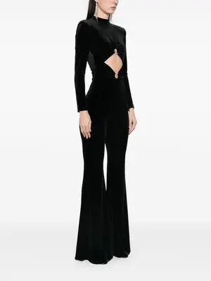 NISSA Cut-out Velvet Jumpsuit