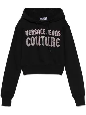 Versace Rhinestone-logo Hoodie