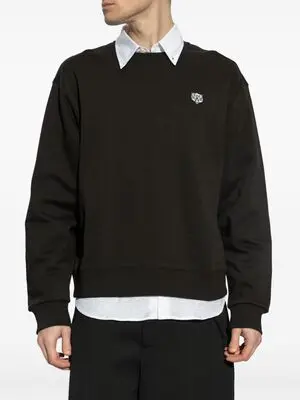 Kenzo Logo-patch Cotton Sweatshirt - Black
