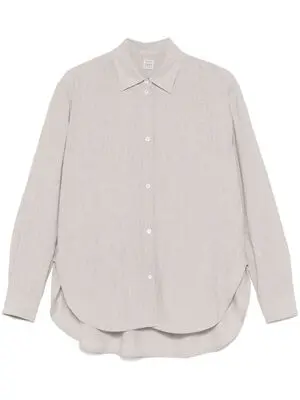 TOTEME Mélange-effect Shirt - Grey