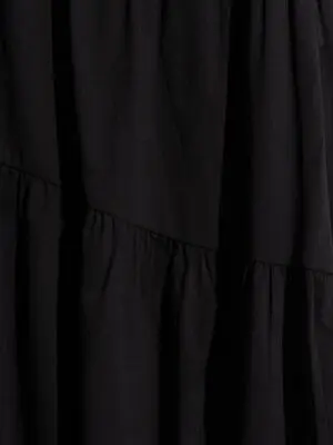 Michael Kors Cotton Tiered Maxi Dress - Black