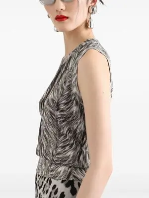 Dolce & Gabbana Printed Tank Top - Brown