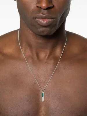 Tom Wood Cube Pendant Turquoise Necklace