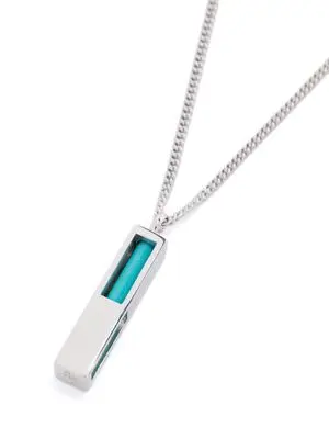 Tom Wood Cube Pendant Turquoise Necklace