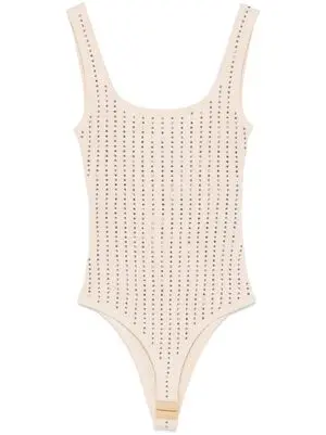 Attico Crystal-embellished Bodysuit