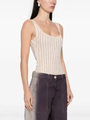 Attico Crystal-embellished Bodysuit