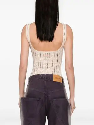 Attico Crystal-embellished Bodysuit