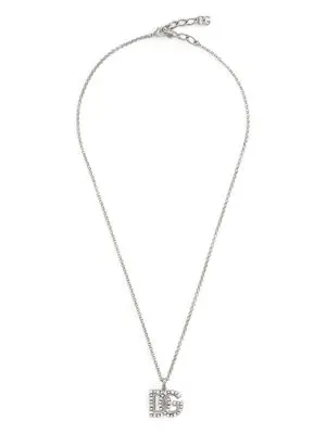 Dolce & Gabbana Logo Pendant Necklace - Silver