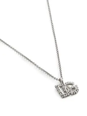 Dolce & Gabbana Logo-pendant Necklace - Silver