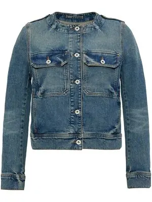 Kenzo Collarless Denim Jacket - Blue
