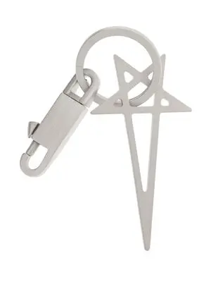 Rick Owens Pentagram Keyring - Silver
