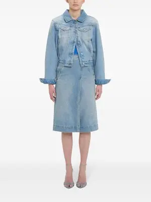 Victoria Beckham Padded Denim Jacket - Blue