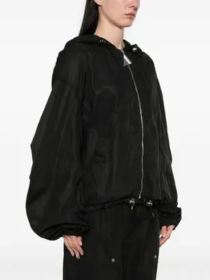 Attico Zip-up Hooded Jacket - Black