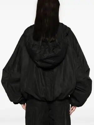 Attico Zip-up Hooded Jacket - Black