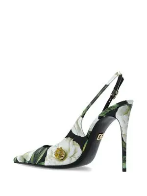 Dolce & Gabbana 120mm Floral-print Pumps - White
