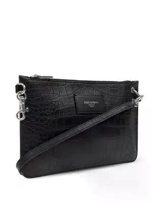 Dolce & Gabbana Crocodile-embossed Shoulder Bag