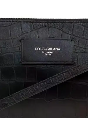 Dolce & Gabbana Crocodile-embossed Shoulder Bag