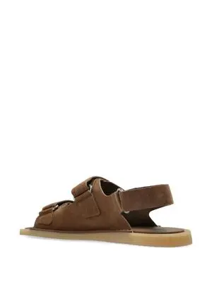 Dolce & Gabbana Touch-strap Leather Sandals - Brown