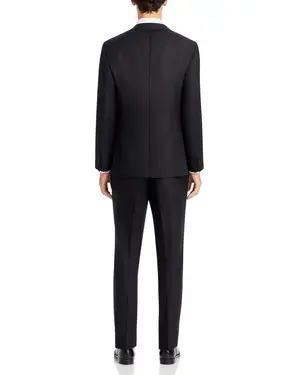 Canali Capri Textured Solid Slim Fit Suit - Black