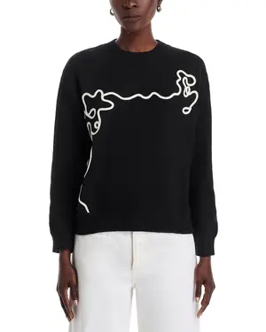 Gracia Flower Embroidered Sweater