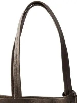 Prada Leather Tote Bag - Grey