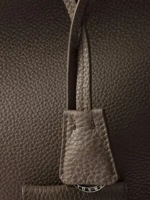 Prada Leather Tote Bag - Grey