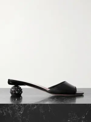 ROGER VIVIER Embellished Leather Mules