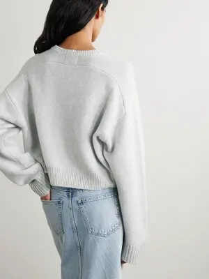 Loulou De Saison Bruzzi Wool And Cashmere-blend Sweater - Gray