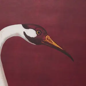 Gucci Heron Print Wallpaper - Bordeaux