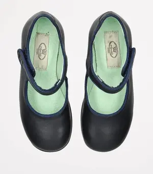 PAPOUELLI Leather Mary Janes - Navy