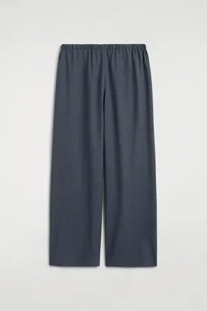 Cos Wool-blend Wide-leg Pants - Gray