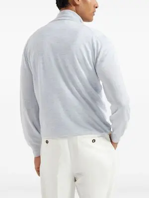 Brunello Cucinelli Zip-up Sweater - Blue