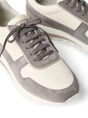 Brunello Cucinelli Panelled Sneakers - Grey